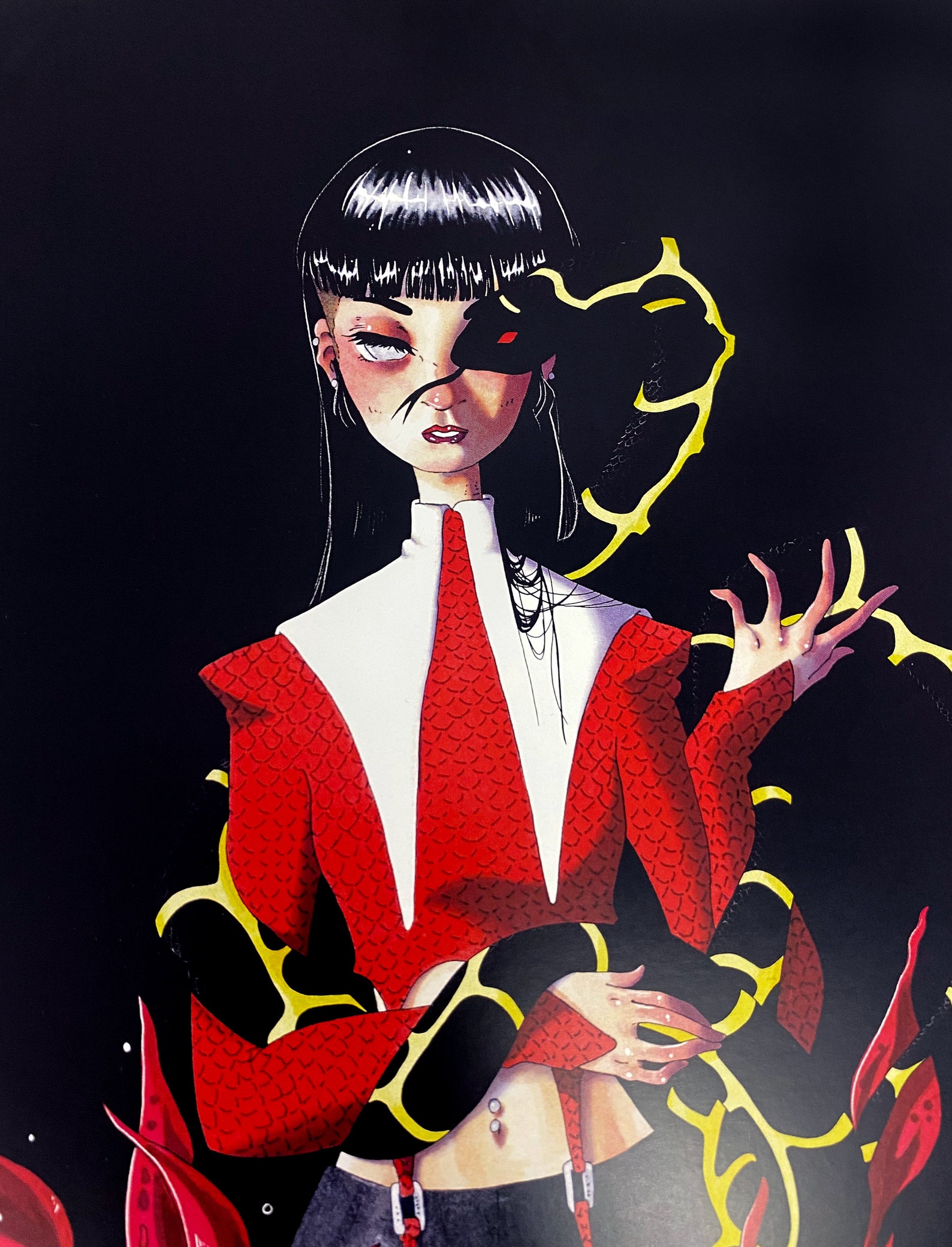 SNAKE QUEEN 9x12 Art Print Lingling Bish WACK Serpent | Etsy