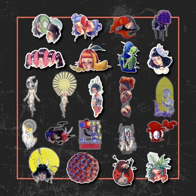 Creepy Stickers - Etsy