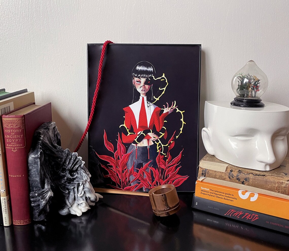 SNAKE QUEEN 9x12 Art Print Lingling Bish WACK Serpent - Etsy