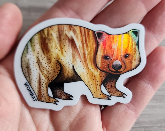 Wombat Holographic Sticker - Etsy