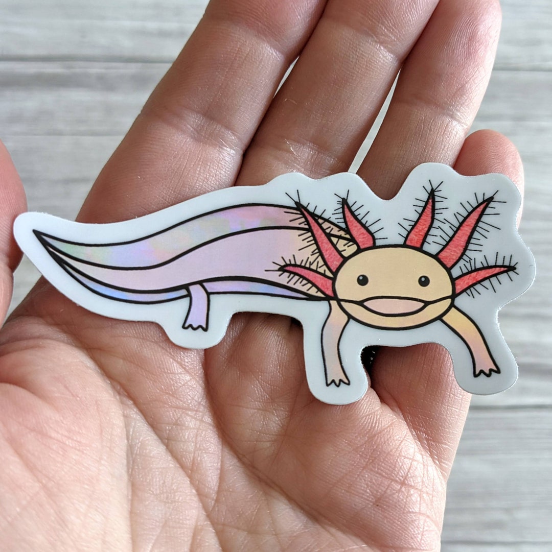 Axolotl Holographic Sticker - Etsy