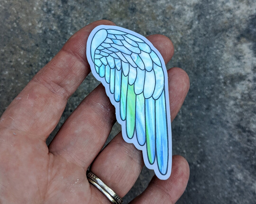 Wing Holographic Sticker - Etsy
