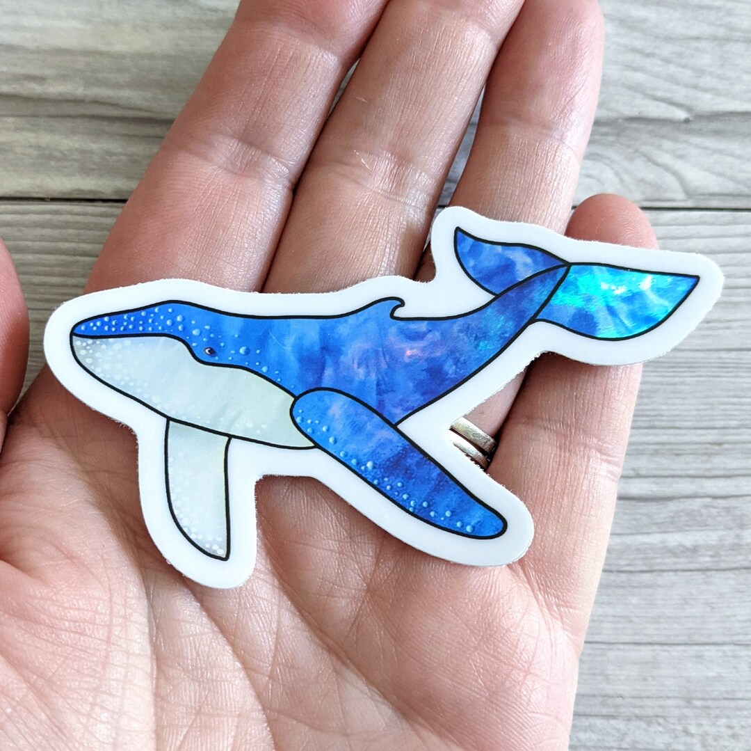 Humpback Whale Holographic Sticker - Etsy