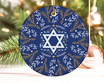 Hanukkah Ornament Jewish Holiday Gift Chanukah Menorah Dreidel ...