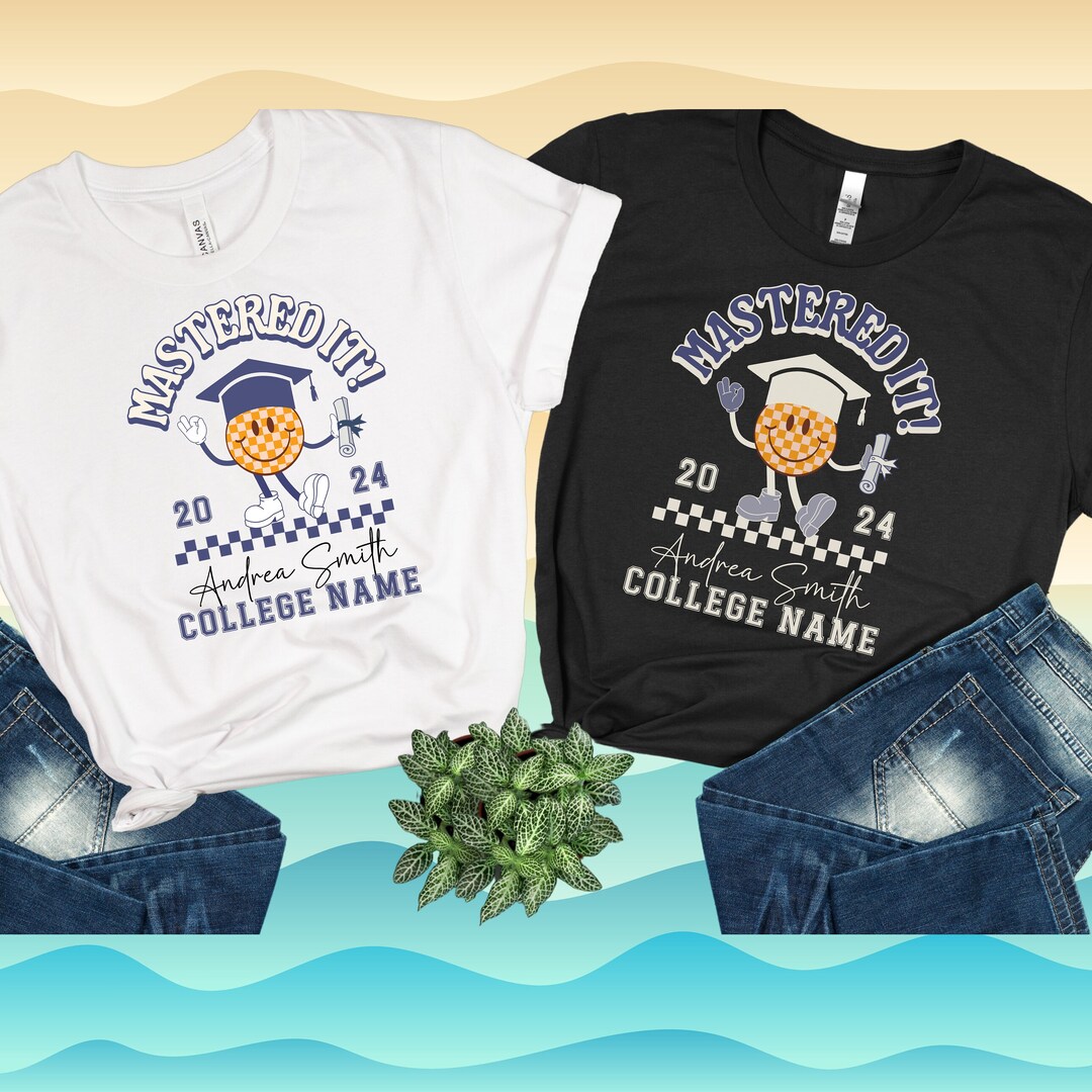 Personalized Masters Graduation Shirt Retro MBA Degree 2024 T-shirt ...