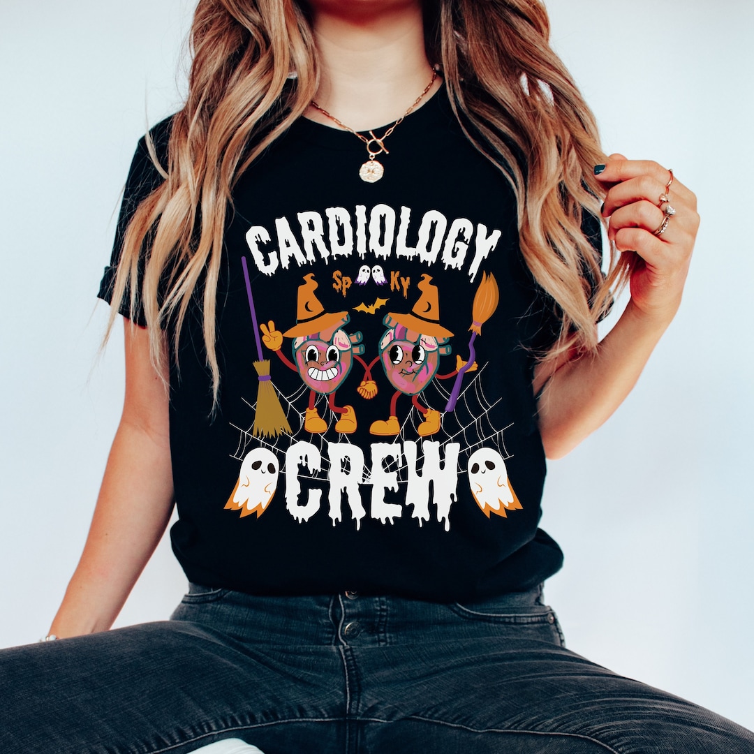 Funny Cardiology Halloween Shirt Heart Anatomy Cariiac Crew Tshirt Cath ...