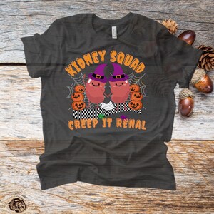 Funny Halloween Kidney Shirt Retro Dialysis T-shirt GI Nurse Tee Kidney ...