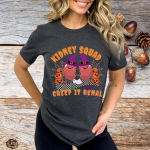 Funny Halloween Kidney Shirt Retro Dialysis T-shirt GI Nurse Tee Kidney ...