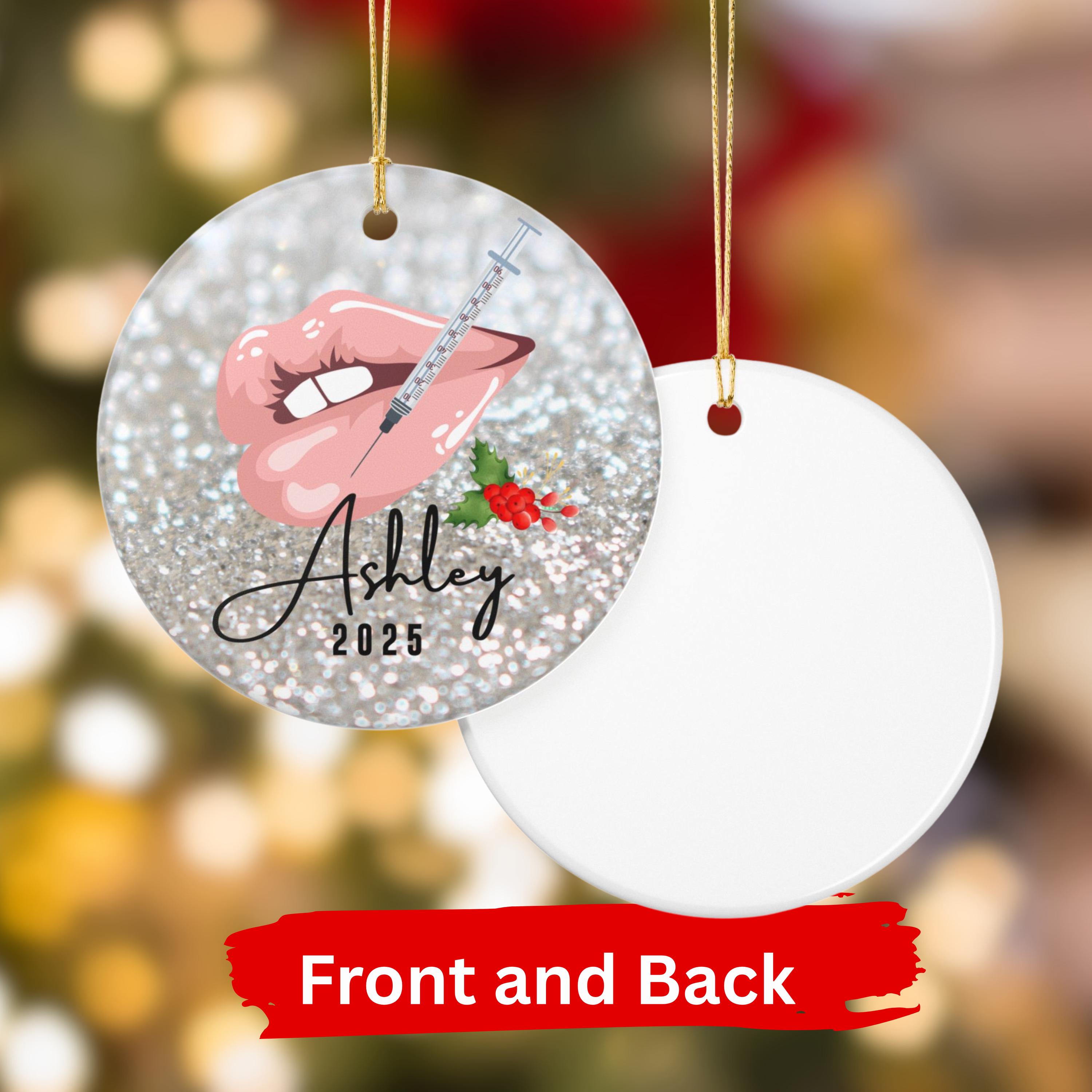 Personalized Esthetician Ornament Nurse Botox Filler Injector Christmas ...
