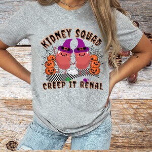 Funny Halloween Kidney Shirt Retro Dialysis T-shirt GI Nurse Tee Kidney ...