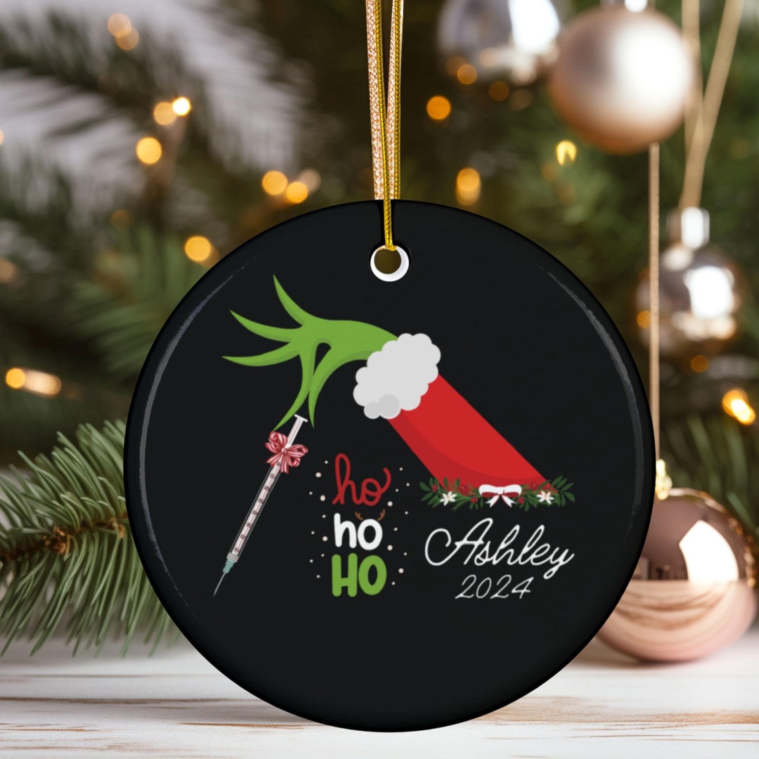 Personalized Nurse Injector Ornament Custom Christmas Gift for ...