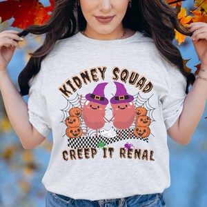 Funny Halloween Kidney Shirt Retro Dialysis T-shirt GI Nurse Tee Kidney ...