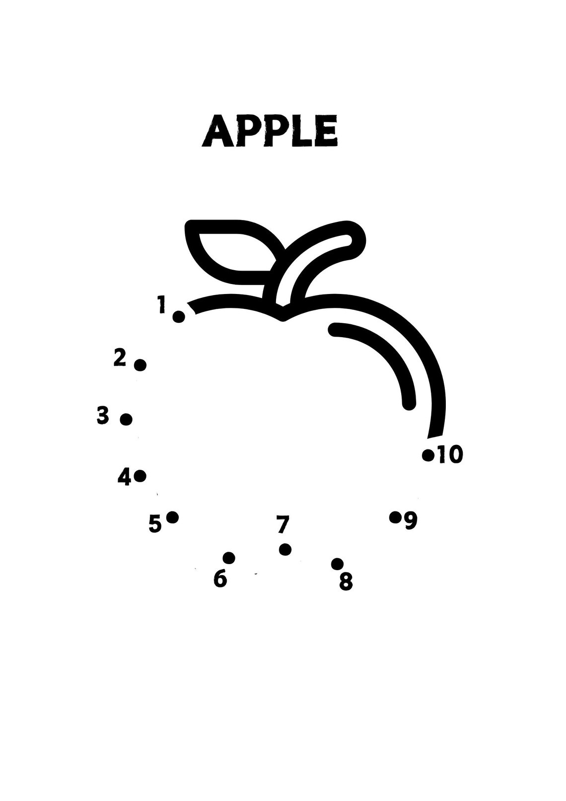 Dot-to-dot Apple Picture for Beginner - Collect the Whole Alphabet Set ...