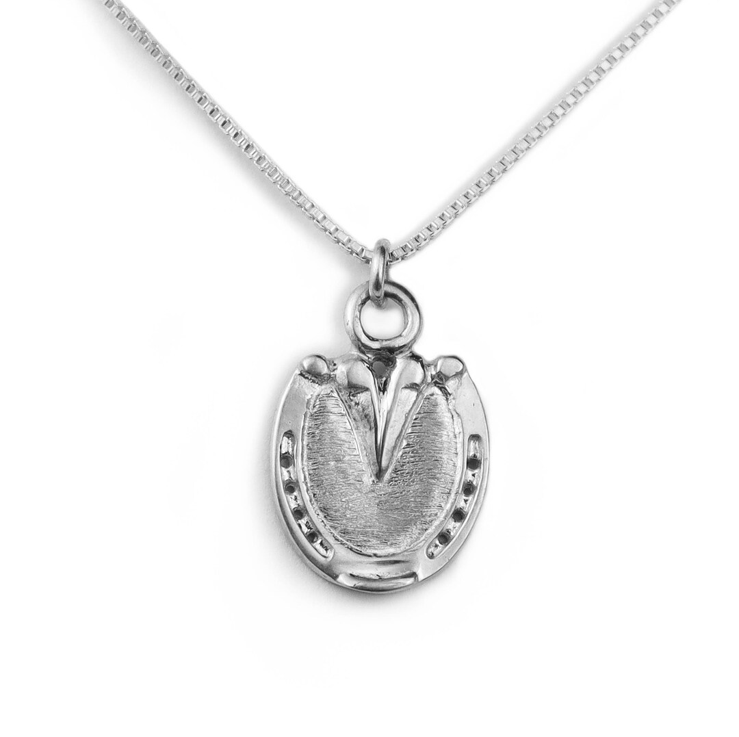 Equestrian Horseshoe and Hoof Necklace / Sterling Silver - Etsy