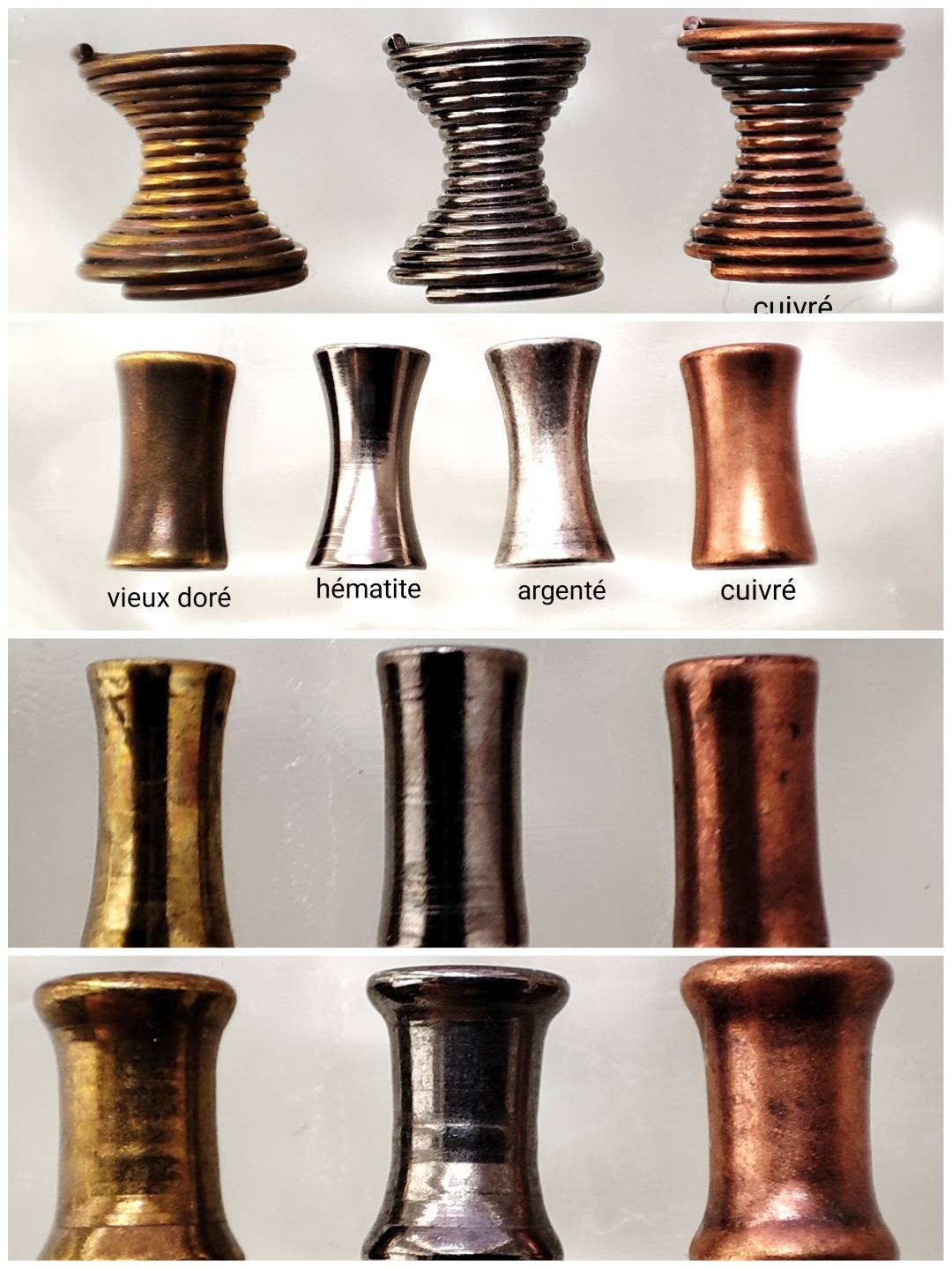Set of 5 Curved Metal Tubes, Available in 4 Different Shapes in Old ...