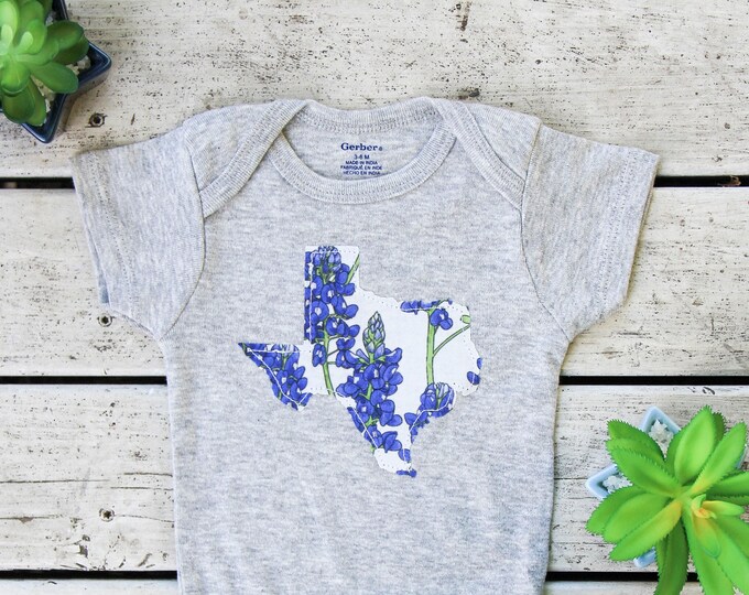 Texas Bluebonnet Onesie® Baby Shower Gift - Texas Baby Girl - Texas ...