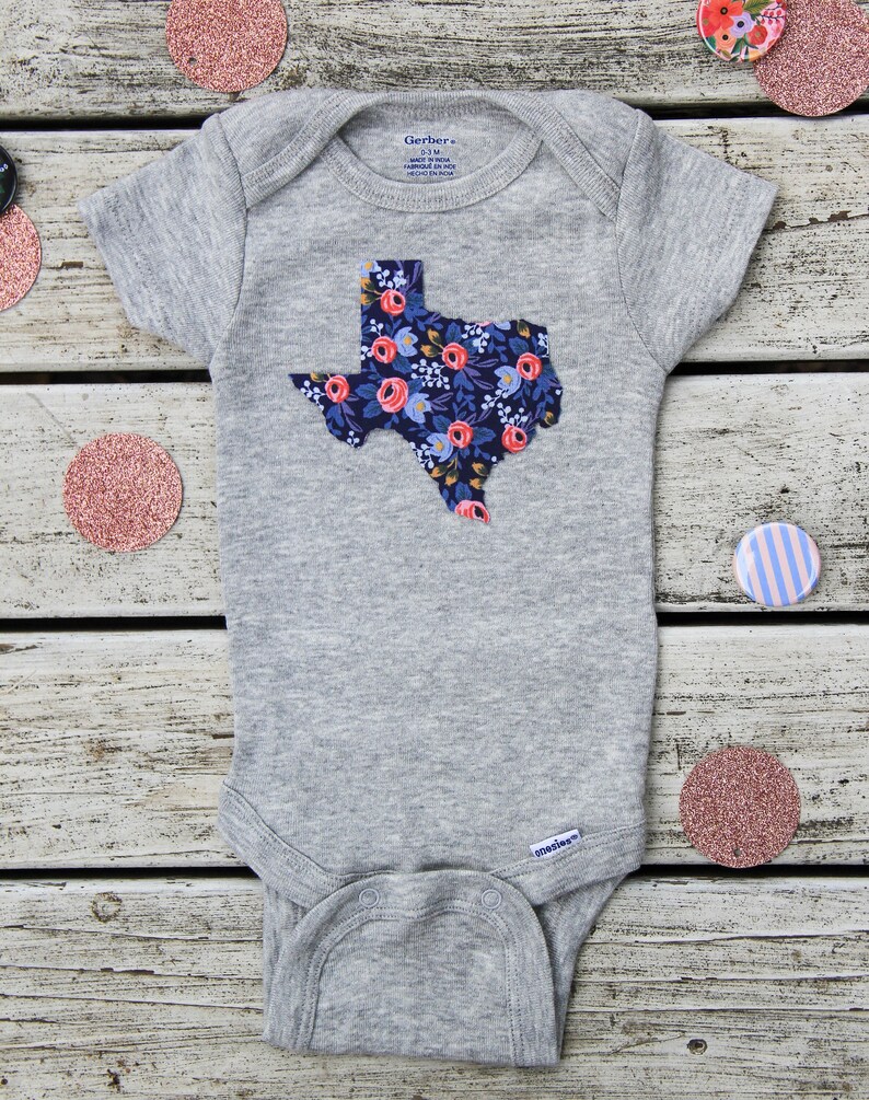 Texas Onesie® Baby Shower Gift Texas Baby Girl Floral Baby - Etsy