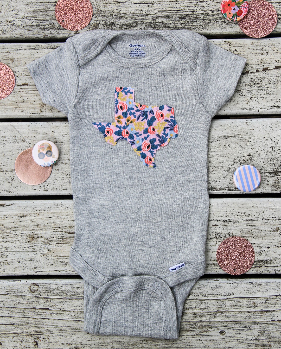 Texas Onesie® Baby Shower Gift - Texas Baby Girl - Floral Baby Onesie ...