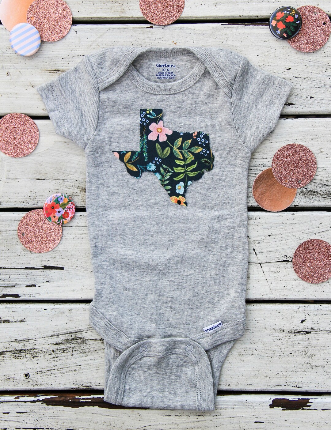 Texas Onesie® Baby Shower Gift Texas Baby Girl Floral Baby - Etsy