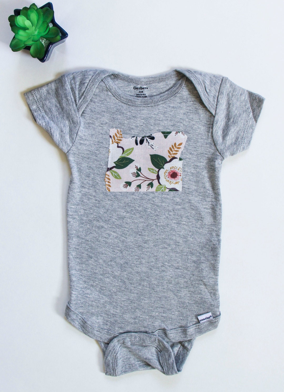 Floral Oregon Onesie® Baby Shower Gift Oregon Baby Girl Handmade and ...