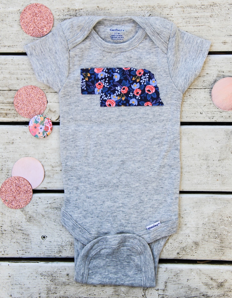 Nebraska Onesie® Baby Shower Gift - Nebraska Baby Girl - Handmade and ...