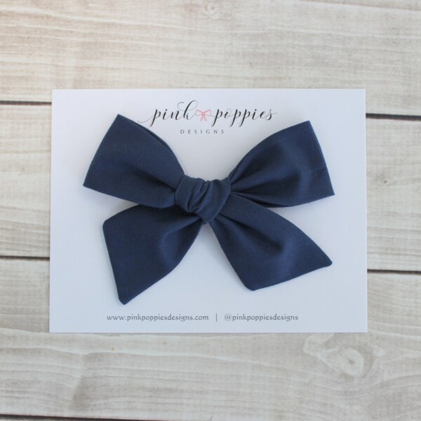 Navy Blue Hair Clip - Etsy