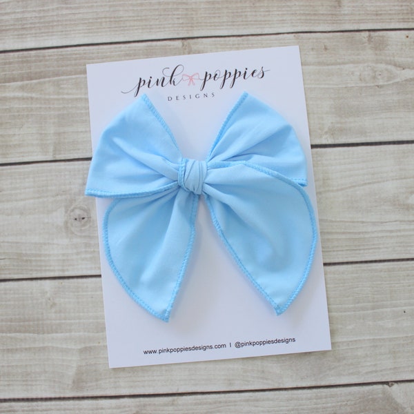 Light Blue Hair Bow - Etsy