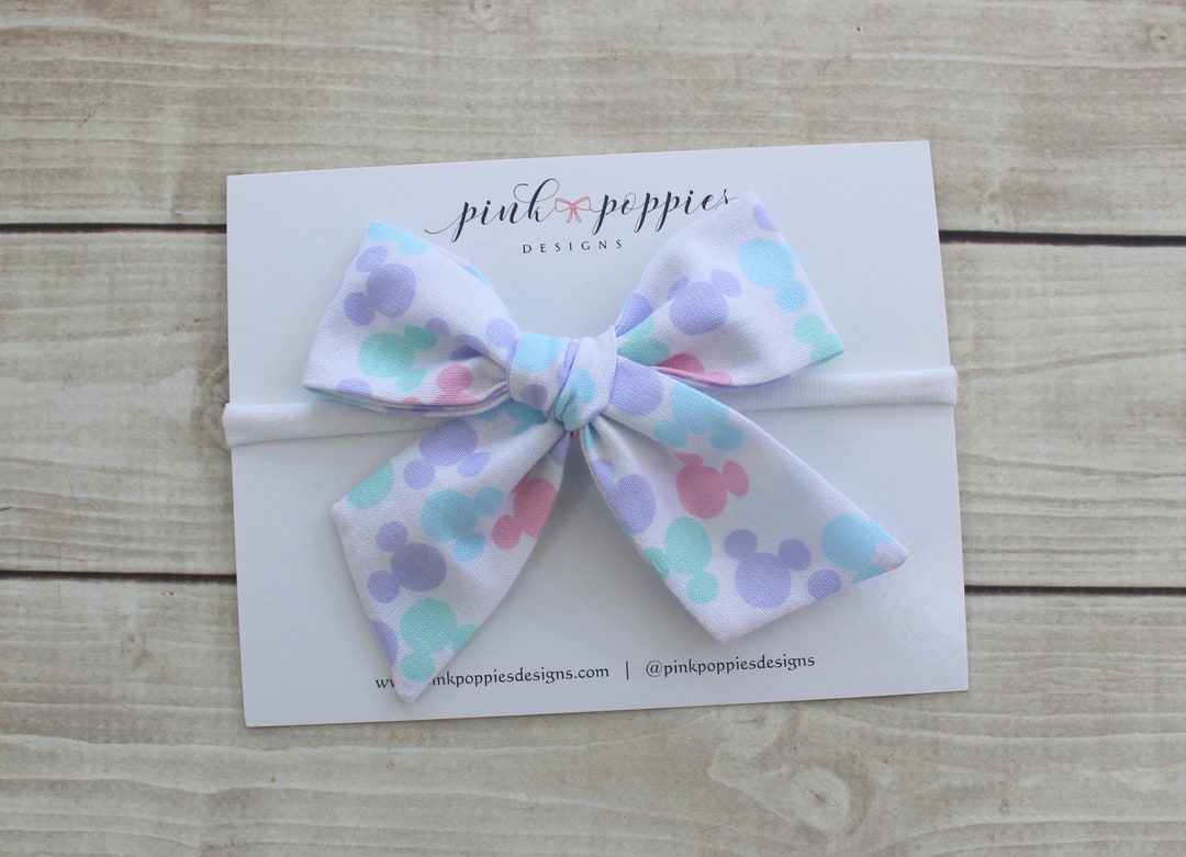 Pastel Minnie Hair Bow, Large Disney Bow, Minnie Hair Clip, Disney Bow ...