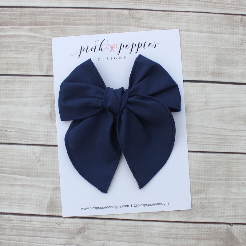 Navy Blue Hair Clip - Etsy