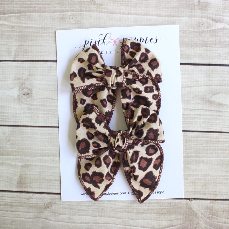 Leopard Hair Clips - Etsy
