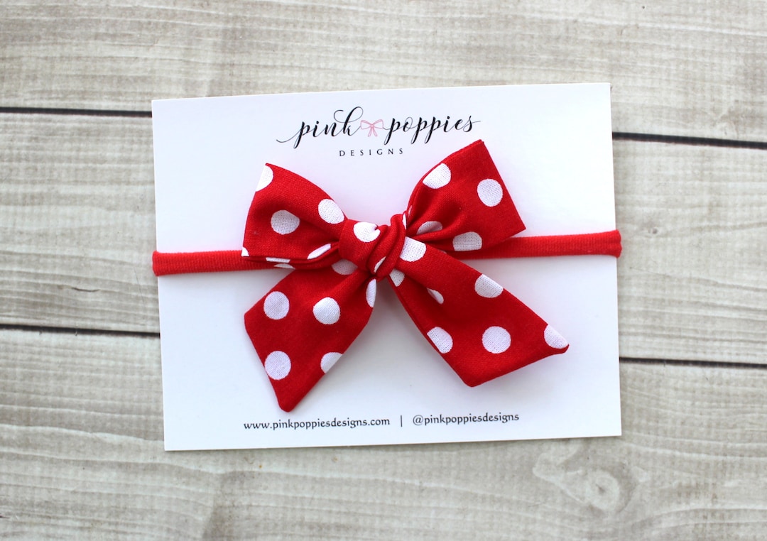 Minnie Mouse Hair Bow, Disney Baby Headband, Minnie Headband, Red ...