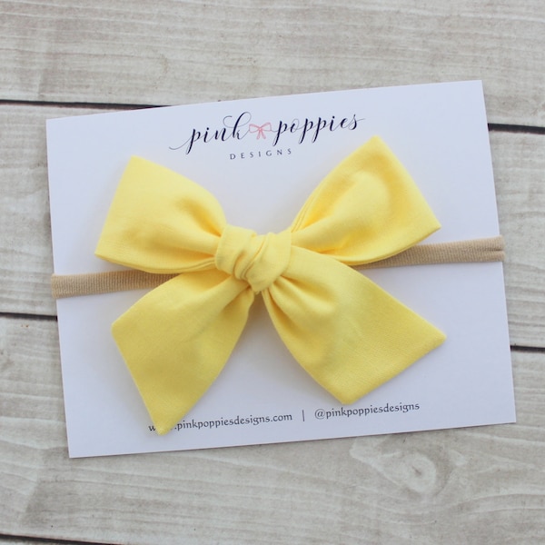 Yellow Hair Bow - Etsy