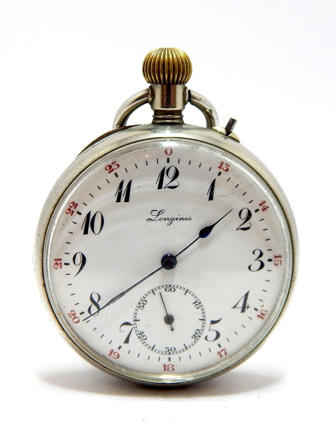 Antique Pocket, Pocket LONGINES, Longines Open Face, Dial Porcelain ...