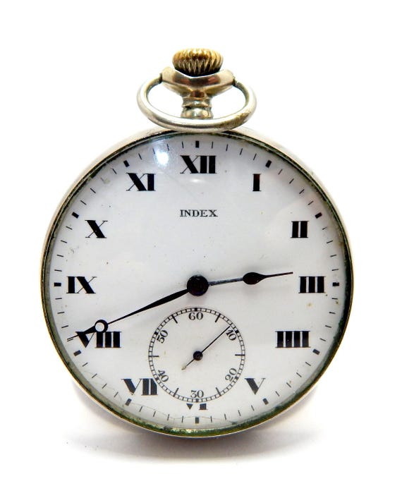 Antique Pocket Watch INDEX, 16 Jewels, Open Face, Dia… - Gem