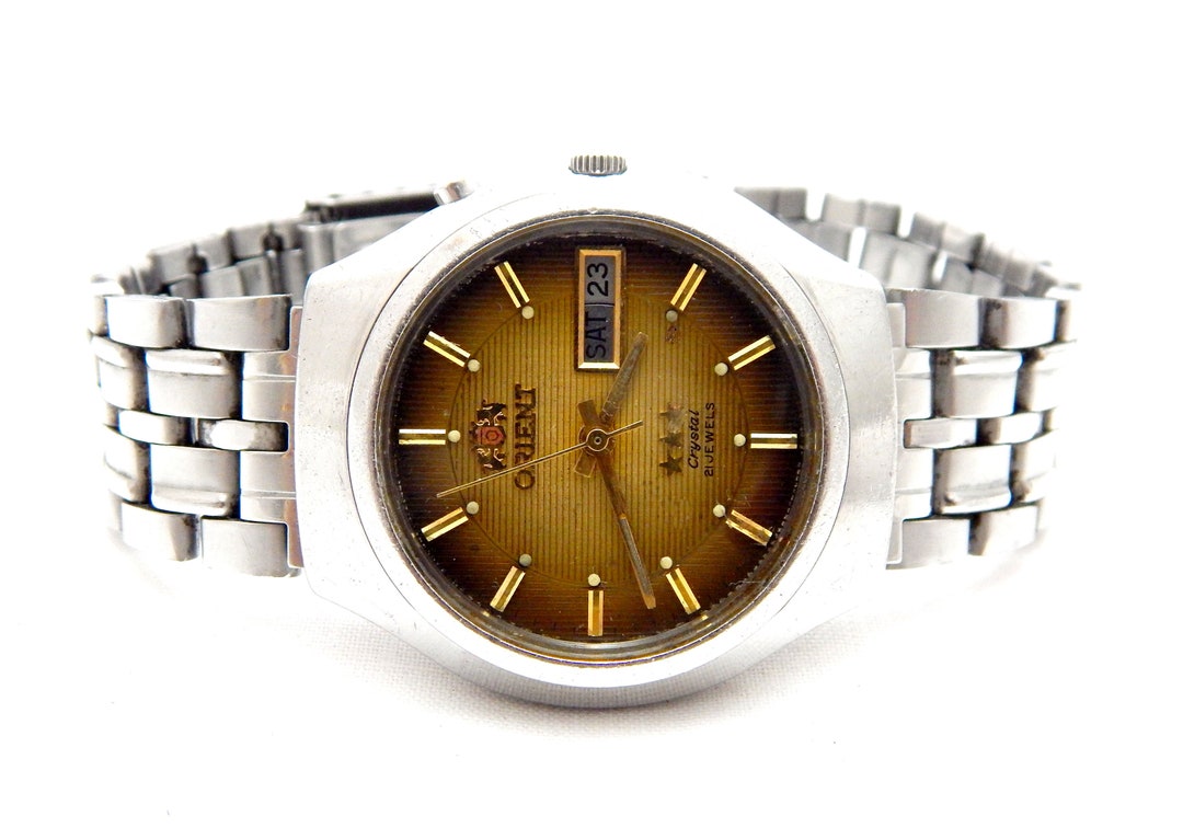 Vintage Watch, ORIENT Crystal, Watch Automatic, 21 Jewels, Stainless ...