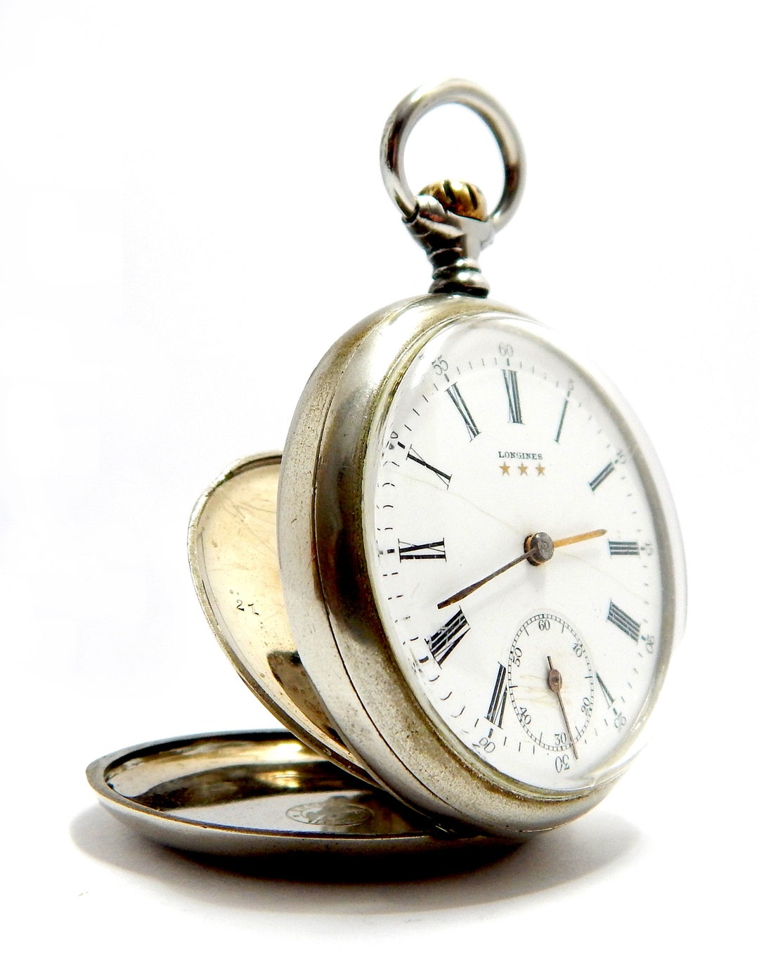 Pocket Longines, Watch LONGINES, Longines Open Face, Dial Porcelain ...