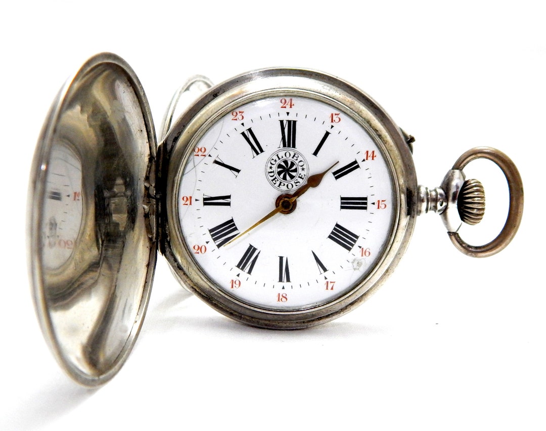 Antique Pocket, Watch Pocket, GLOBO Depose, Pocket Hunter, Art Deco ...