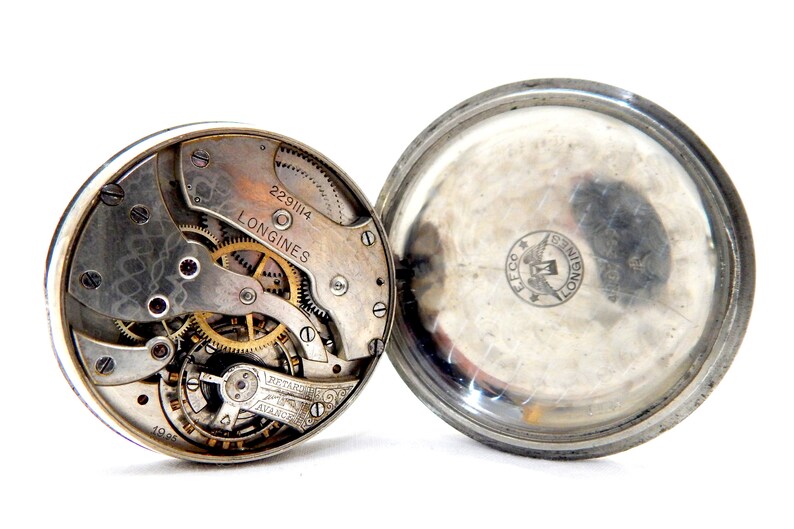 Antique Pocket Watch LONGINES, Open Face, Caliber 19.95, 1905c, Dial ...