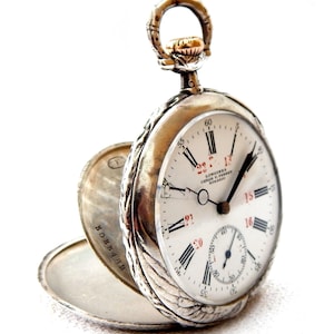 Antique Pocket Watch, LONGINES Open Face, Caliber 18.79, 1910c Dial ...