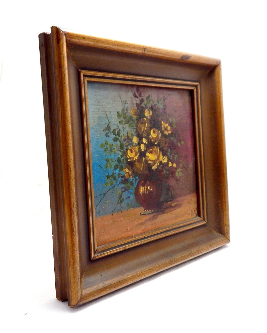 Antique Painting, Wooden Frames, Painted in Oil, Oil on Cardboard ...