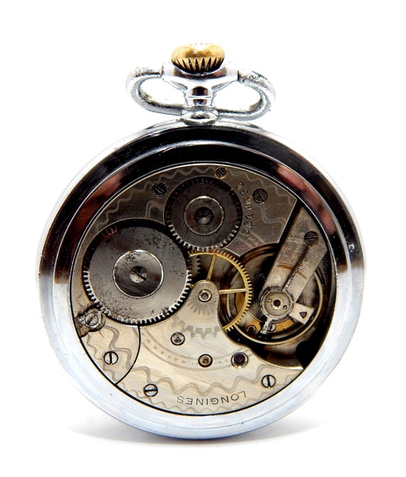 Pocket LONGINES, Open Face, Watch Longines, Case Stee… - Gem
