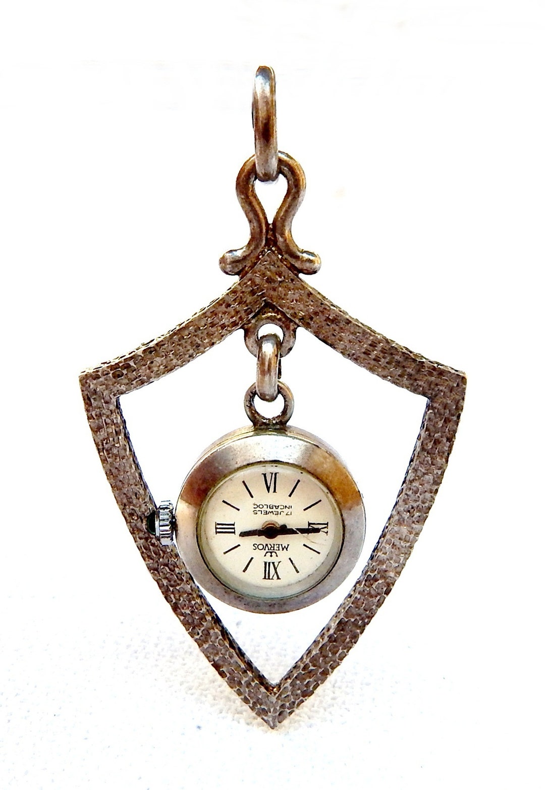 Vintage Watch MERVOS, Pendant Mechanic Movement, Style Art Deco, Case ...