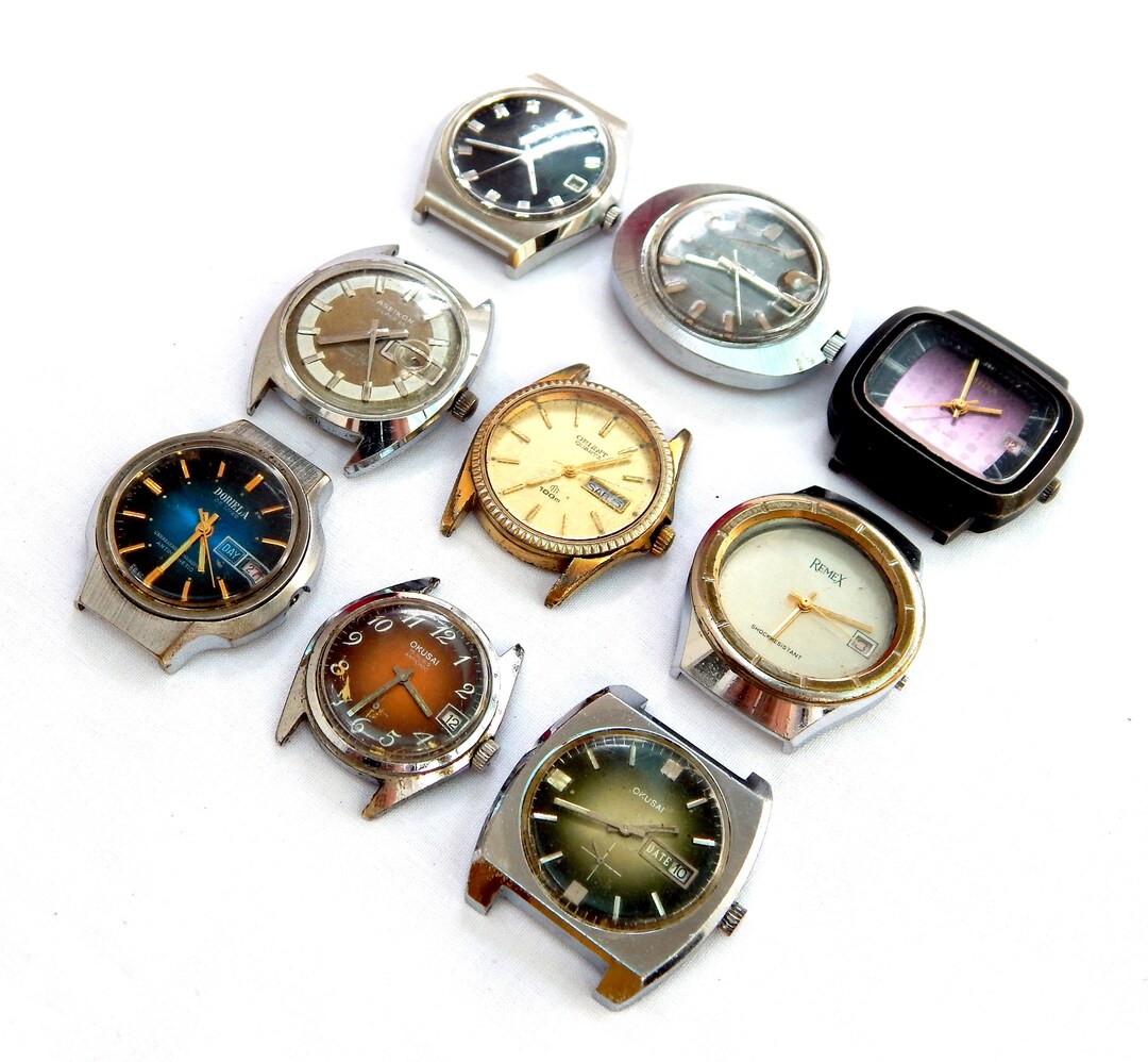 Watches Antique, Lot 9, Wrist Watch, Watch Vintage, Half Winding, 1970c ...