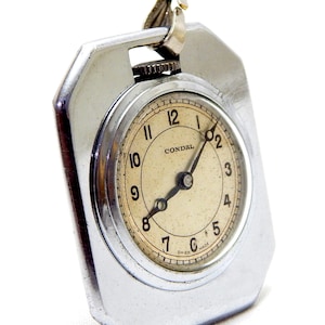 Vintage Watch, CONDAL, Watch Pendant, Mechanic, Style Art Deco, Case ...