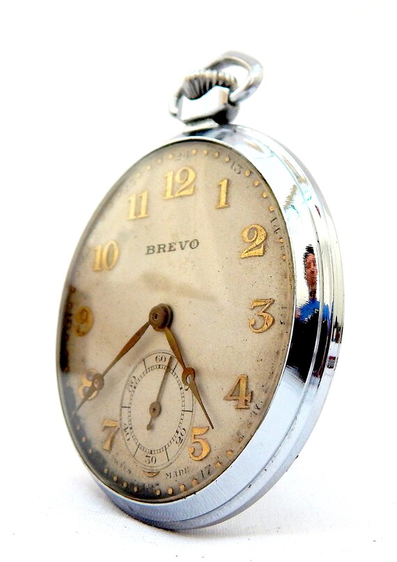 Antique Pocket, BREVO, Hand Winding, Open Face, 1910c… - Gem