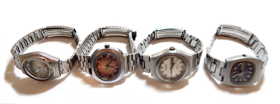 Lot 4 Watches Automatic, Watch Pomar, Watch Aseikon, Watch Atami, Watch ...