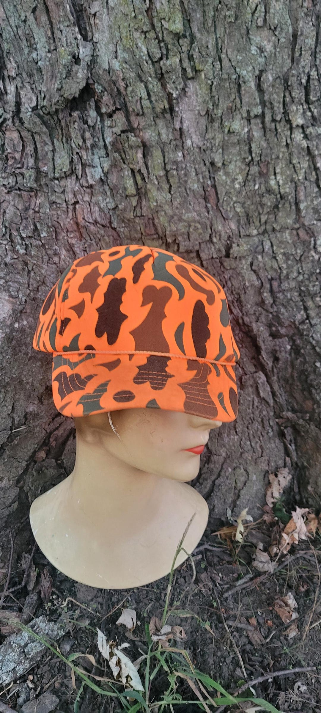 Vintage Orange Camo Trucker Style Hat - Etsy