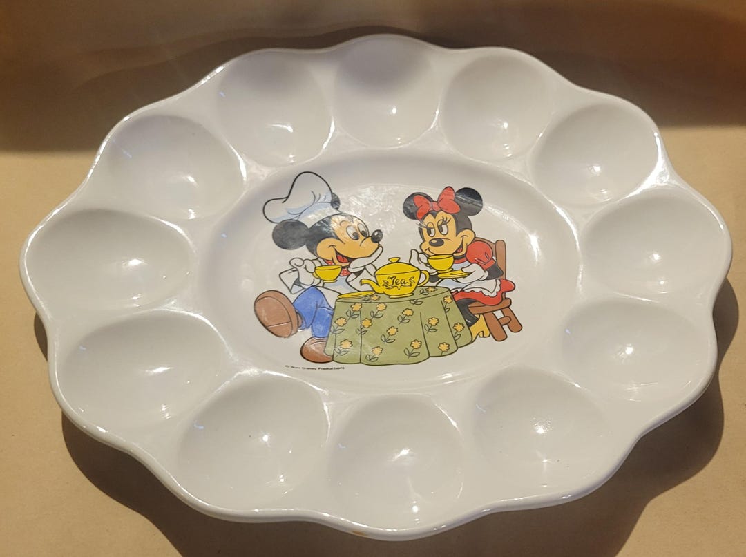 Vintage Disney Mickey Mouse and Minnie Deviled Egg Platter - Etsy