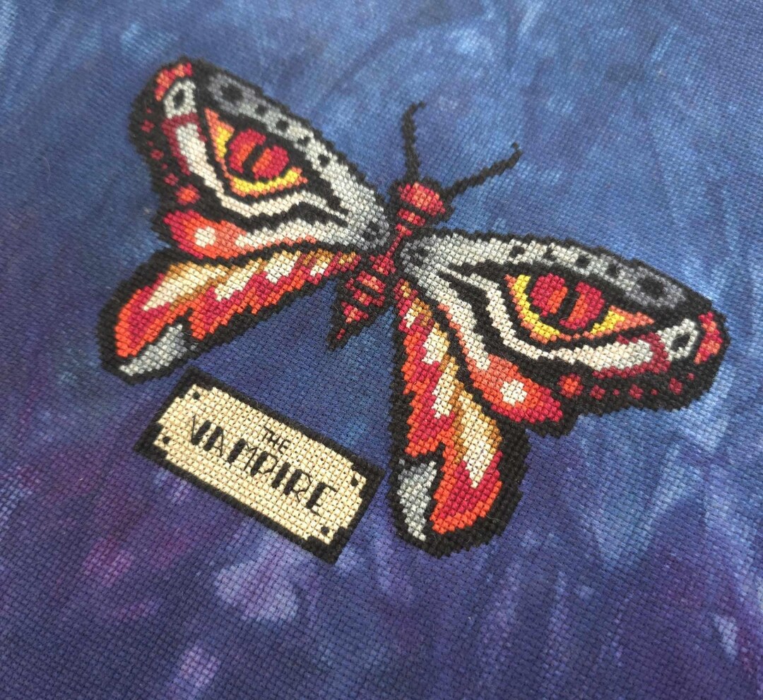 Monster Moth Series the Vampire Moth Cross Stitch Pattern - Etsy