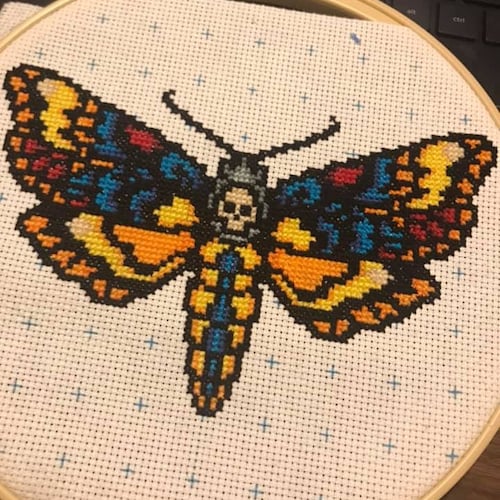 Death Head Moth Cross Stitch Pattern PDF Black Witch Craft - Etsy